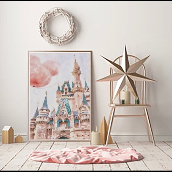 Disney | Art | Disney Princess Castle Art Print Watercolor Painting ...